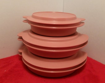 vintage Tupperware microwave steamer set 3 pieces by kitchenagogo