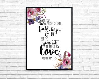 Items similar to The greatest of these is love 8 by 10 print. on Etsy