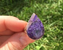 Unique charoite ring related items | Etsy