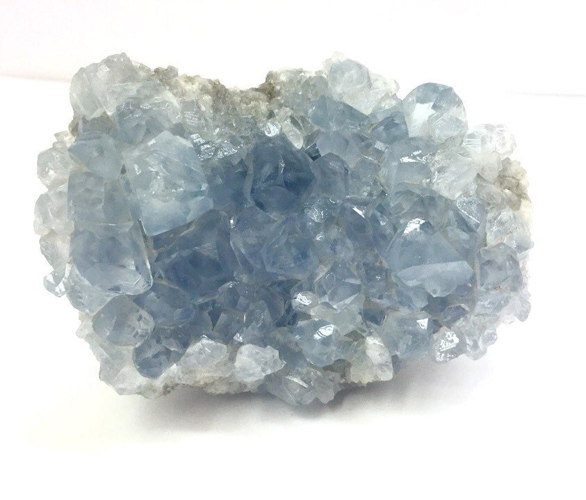 Celestite Crystal Cluster Blue Celestite Crystal Specimen