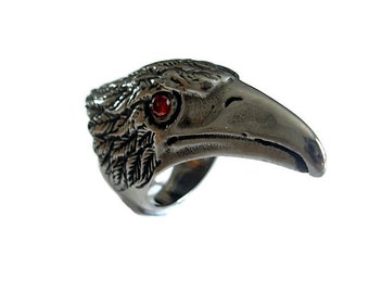 Unique crow ring related items | Etsy