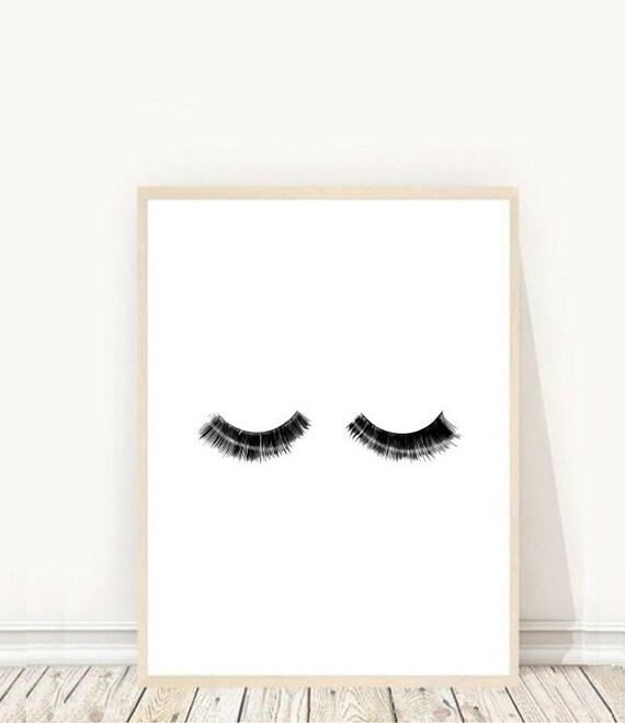 Eyelash Print Eyelashes Printable Art Fashion Print