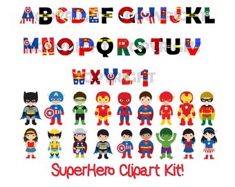 Unique heroes clipart related items | Etsy