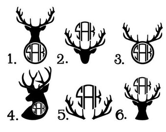 Monogram deer | Etsy