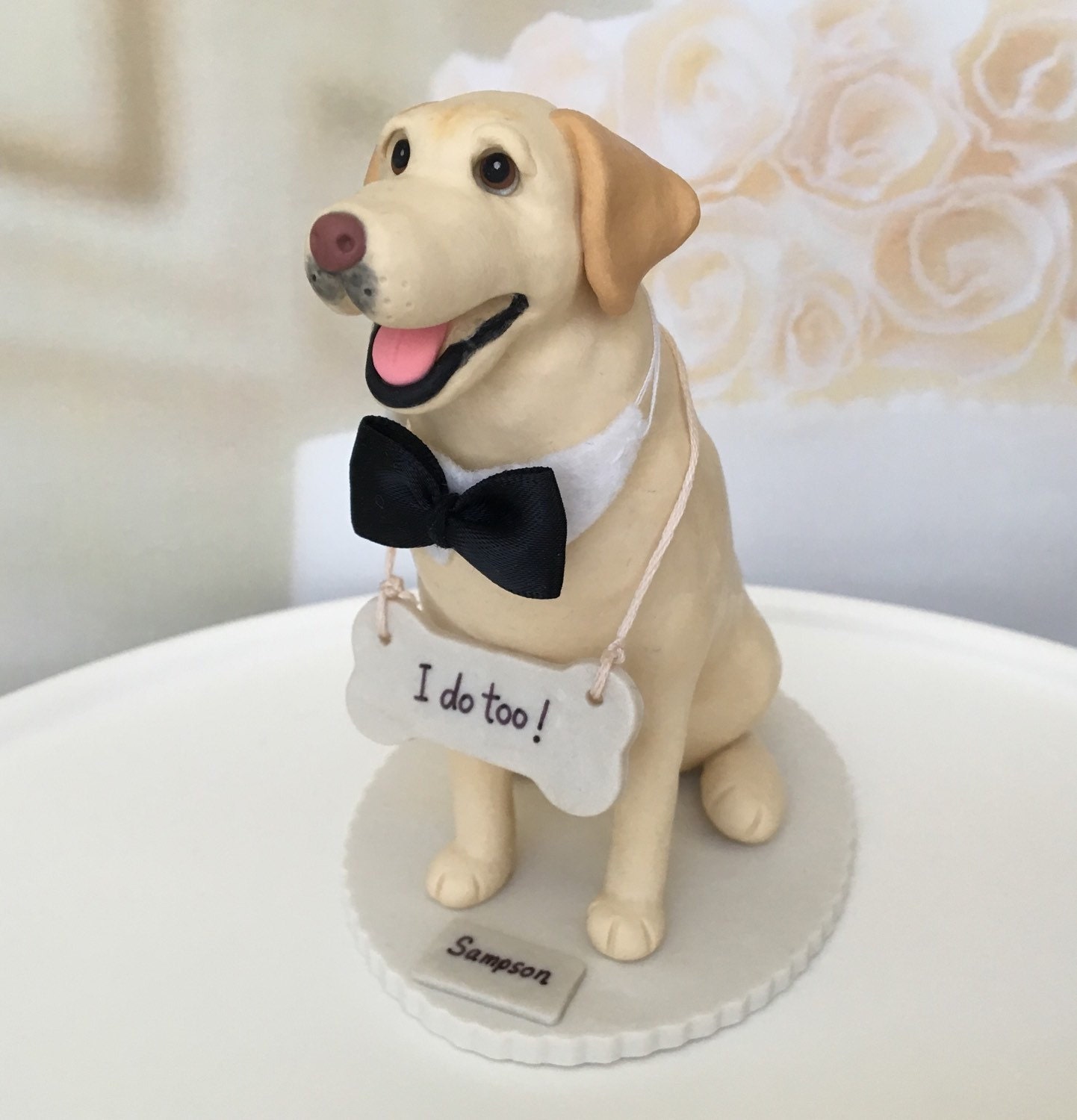 Custom Yellow Labrador Retriever Wedding Cake by DogCakeTopper