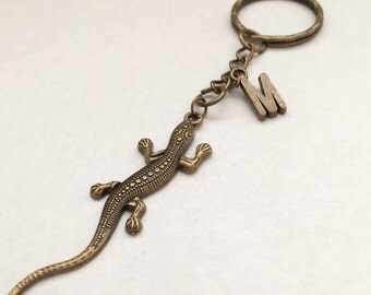 Lizard keychain | Etsy
