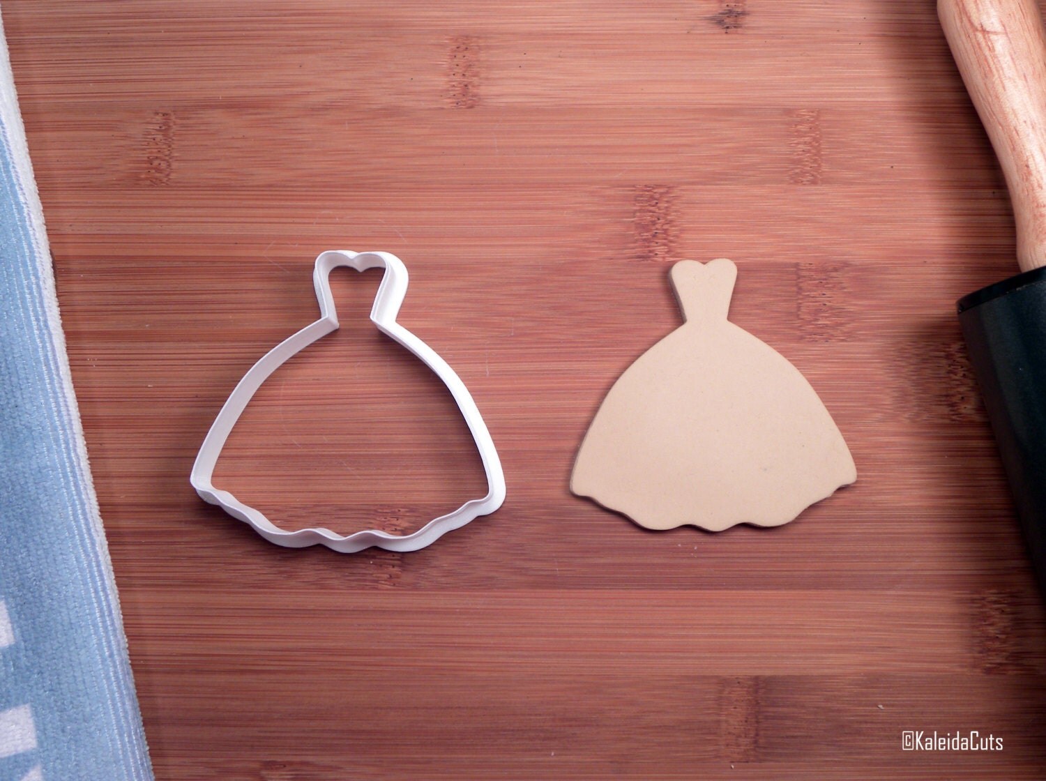Princess Wedding Dress Cookie Cutter. Wedding Cookie Cutter.