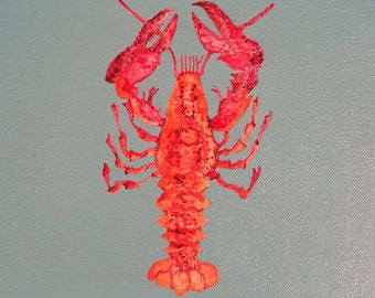 Big Lobster Sign Coastal Wall Decor Wooden Lobster Wall Art