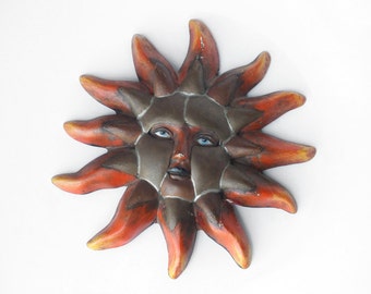 Ceramic sun face | Etsy