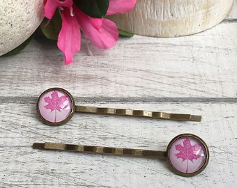 Maple leaf hair pin | Etsy