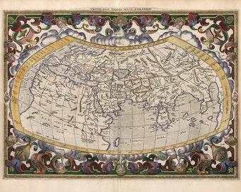 Historical Nautical Chart of Atlantic Ocean 17th by ArteOfTheBooke