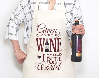 Wine Apron A Meal Without Wine Wine Quote Apron Womens