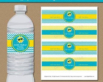 Bumble Bee Water Bottle Labels DIY Printable Baby Shower