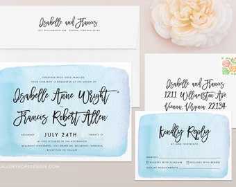 Handwriting Simplicity Wedding Invitation & by MalloryHopeDesign
