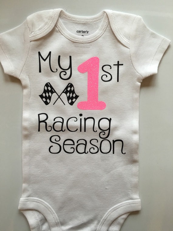 Baby Girl Race Day Outfit My 1st Racing Season checkered