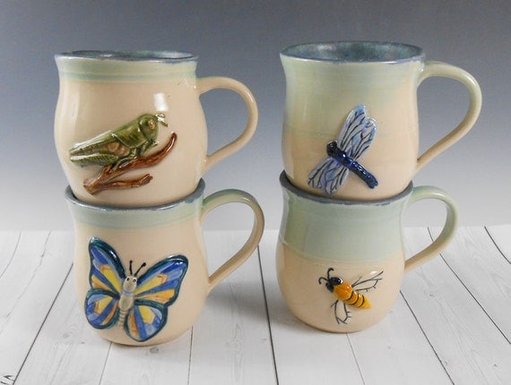 Bug coffee mug insect coffee cup ceramic coffee mug