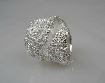 Organic Silver Ring Solid Sterling Silver Ring Open at