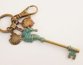 Sea shell keychain | Etsy