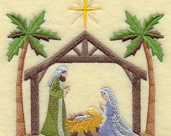 Nativity embroidery | Etsy