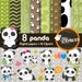 Panda Clipart and Digital Paper : PANDA DIGITAL
