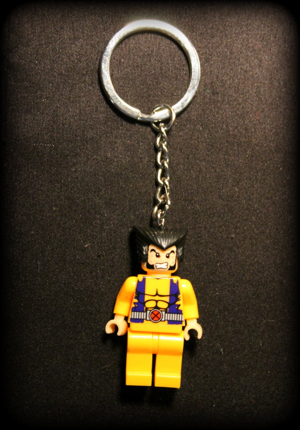 WOLVERINE Custom Keychain Marvel X-Men Superhero Minifigure.