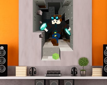 minecraft wall decal – Etsy