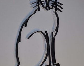 Cat metal art | Etsy