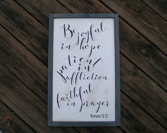 Be joyful in hope | Etsy