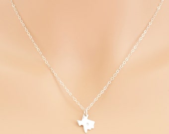 Texas Couples or Best Friends Necklaces Lone Star State His