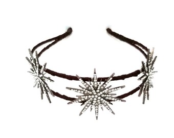 Deco star burst hair pins silver by LaBelleEpoqueAntique on Etsy