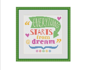 Dream cross stitch | Etsy