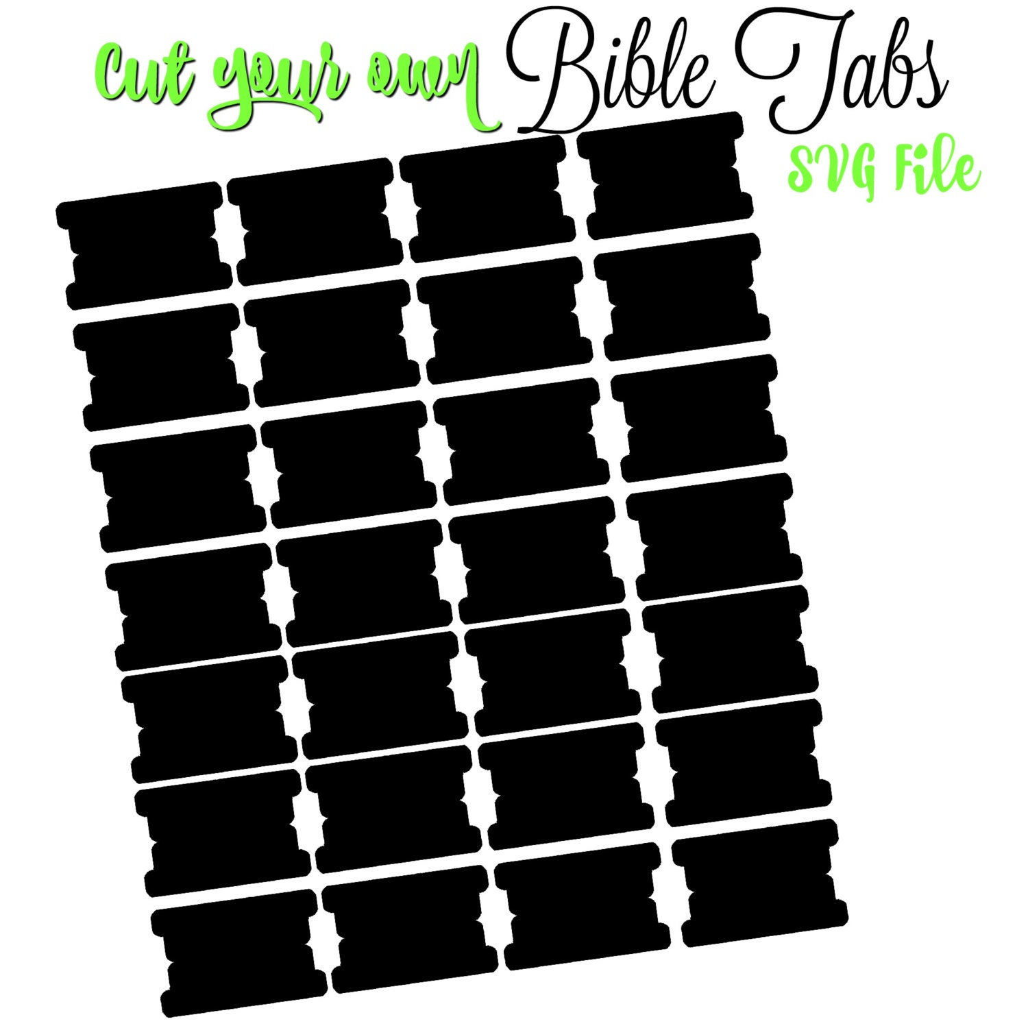 SVG Bible Tabs File Cutting Machine Files SVG Instant