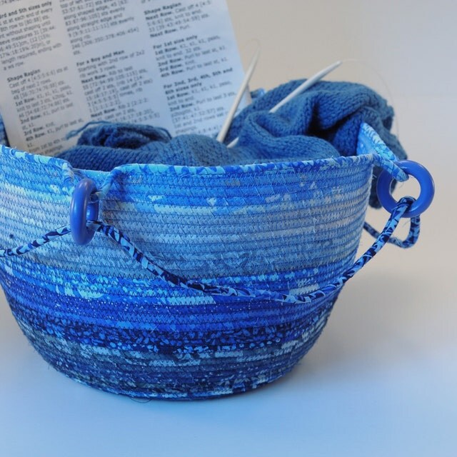 Coiled Fabric Baskets and Kits by BatikBaskets on Etsy