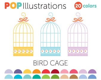 Bird cage clipart | Etsy