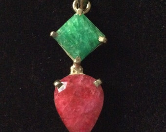 Real ruby necklace | Etsy