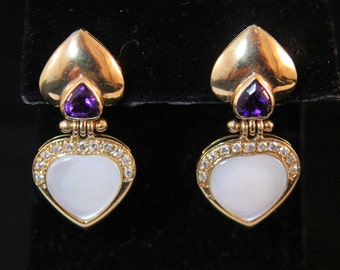 Omega back earrings | Etsy