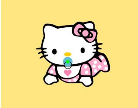 Baby Hello Kitty SVG Studio 3 DXF AI ps and by BoodlebugGraphics