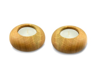 Wood tealight holder | Etsy