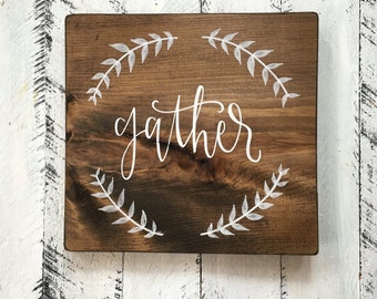 Gather sign | Etsy