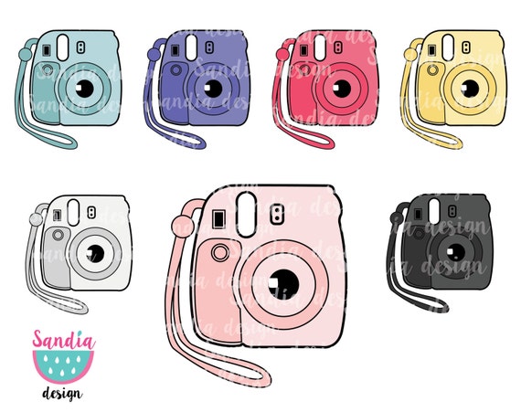 7 Instant camera Clipart Personal and comercial use.