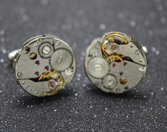Unique mechanical cufflinks related items | Etsy