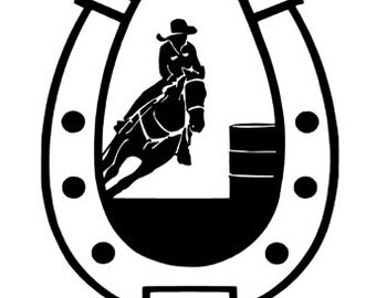 barrel racing decal – Etsy