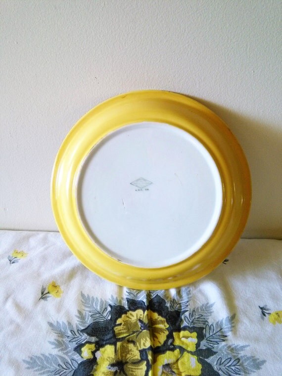 Vintage Yellow AVCO Vitrified China Alliance Ohio Art Deco