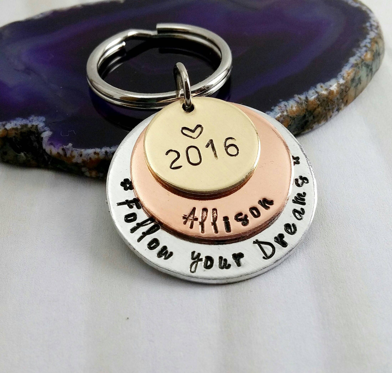 Personalized Graduation Keychain Graduation by PoliteTwistedJewel