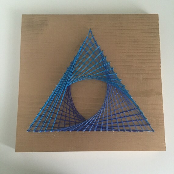 Items similar to Triangle string art wallart can be customized to any ...