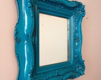 Unique teal mirror related items | Etsy