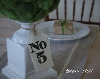 Items similar to rustic burlap table number . rustic woodland tag ...