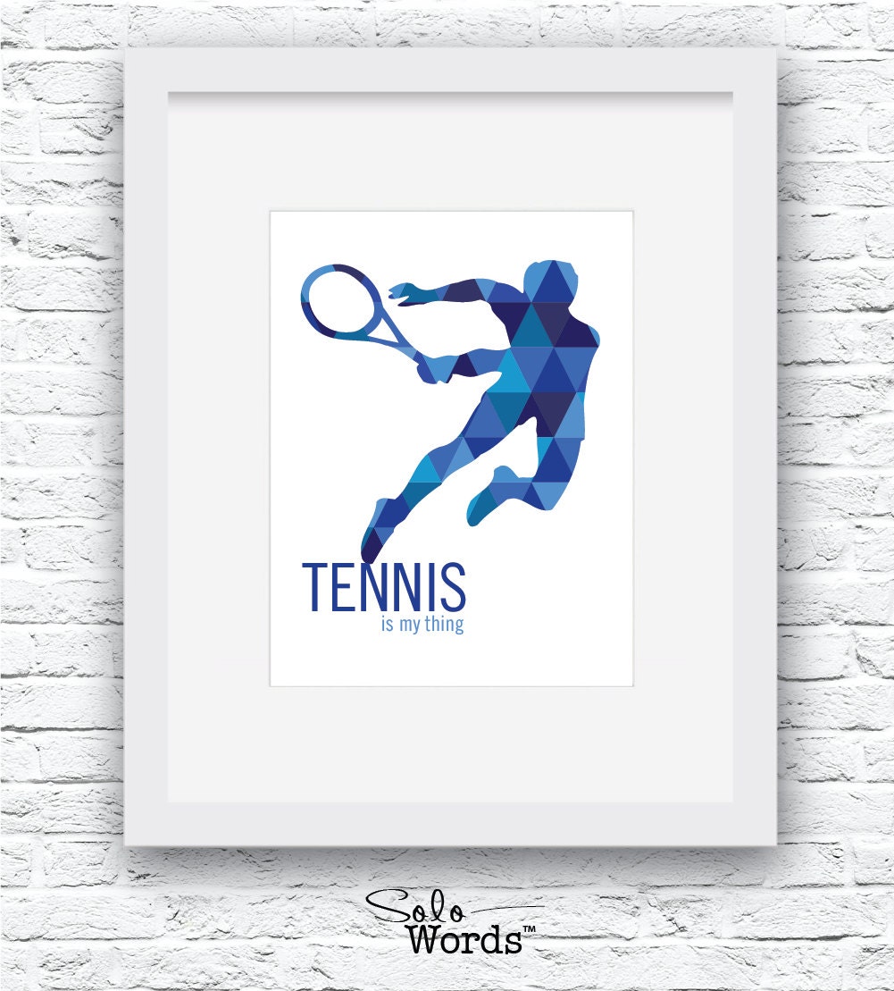 Tennis Digital Print Tennis Print Tennis Wall Art Tennis