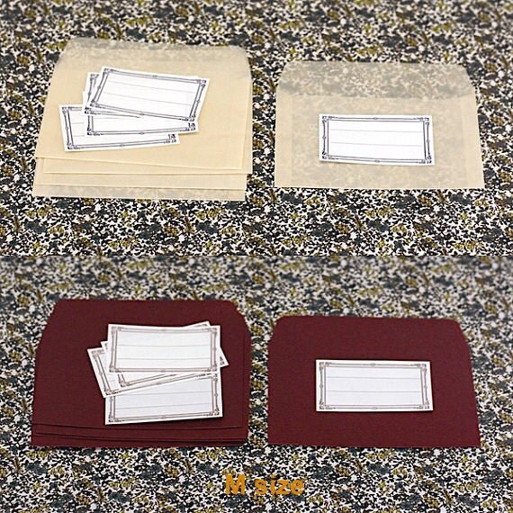 Classiky Glassine Envelope & Label Set 4 sizes