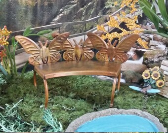 Unique fairy garden bench related items | Etsy
